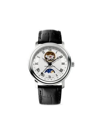 Frederique Constant montre Classics Heart Beat Moonphase Date 40 mm - Argent