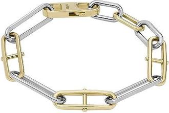 Fossil Bracelet pour femmes, Heritage, acier inoxydable doré, L : 190mm X L : 8.5mm, JF04349998