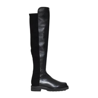 Stuart Weitzman Schwarze Leder-Overknee-Stiefel - - Shoes - Damen - Schwarzk - 38 EU