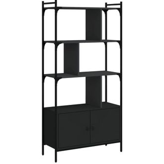 vidaXL Bibliothèque avec portes noir 76,5x30x154,5cm bois dingénierie