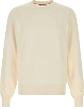 Brunello Cucinelli Homme, Sweatshirts et sweats &agrave; capuche, Blanc, Taille: S Pull Ras du Cou