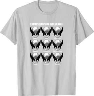 MARVEL X-Men Expressions Of Wolverine Grid T-Shirt