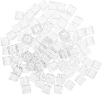 Aboofan 50stücke Wiederverwendbare Eiswürfel Für Hochzeitsdekoration Transparente Steine Tischdekorationszubehör Unregelmäßige Formen Fotorequisiten Künstlich