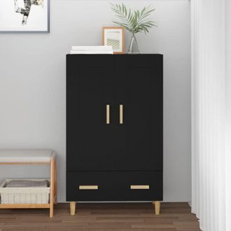 vidaXL Buffet haut noir 70x31x115 cm bois ding&eacute;nierie Vidaxl