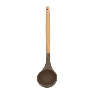 Menastyl Cuisson Louche en silicone avec manche en bois ELIOTT - 5040184 - Id&eacute;ale pour servir soupes, plats en sauce, p&acirc;te &agrave; cr&ecirc;pes