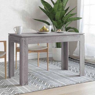vidaXL Vidaxl - Table &agrave; d&icirc;ner sonoma gris 120x60x76 cm bois ding&eacute;nierie
