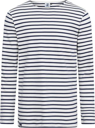 Hanseheld Streifenshirt Herren Natur-Marine Langarm Wei&szlig; Blau GOTS Organic XXL | M&auml;nner Ringelshirt | Streifen | Bretonisches Hemd | Matrosenshirt | Gestreift |