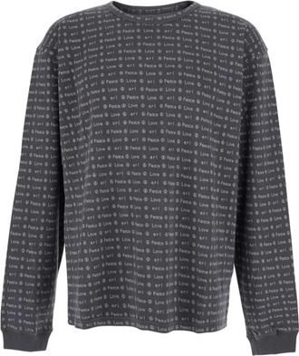 ERL Erl, Homme, Pulls, Gris, Taille: L SweaT-shirt en coton jacquard
