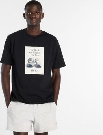 New Balance Herren 574 Ad T-Shirt in Schwarz, Baumwolle, Gr&ouml;&szlig;e 2XL