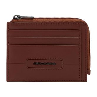Piquadro 6-Karten Leder Kartenetui mit M&uuml;nzfach - - Accessories - Herren - Braun - ONE SIZE