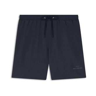 Paul & Shark Homme, Maillots de bain, Bleu, Taille: 2XL Short de bain avec logo imprimé réfléchissant