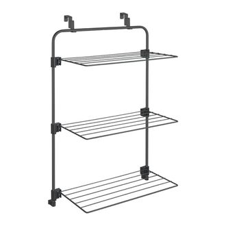 Metaltex Secador de Ropa Gale para Puerta,Color Negro, Colada 11 m. Dimensiones 3,5 x 58 x 87 cm