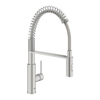 GROHE Miscelatore Monocomando Per Lavello Con Doccetta Estraibile, Finitura Infinity Acciaio Inox Spazzolato (30614dc0)