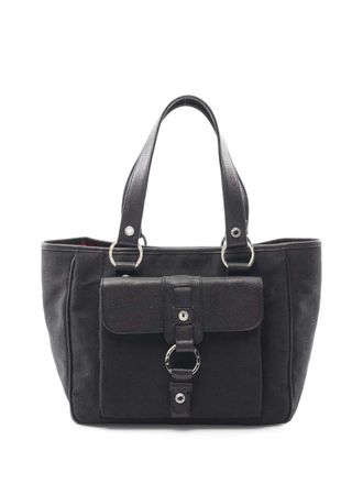 Bulgari 2010-2025 Logomania Handtasche aus Canvas - Schwarz