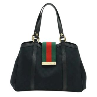 Gucci Pre-owned Canvas Schultertasche - - Pre-owned - Damen - Schwarzk - ONE SIZE