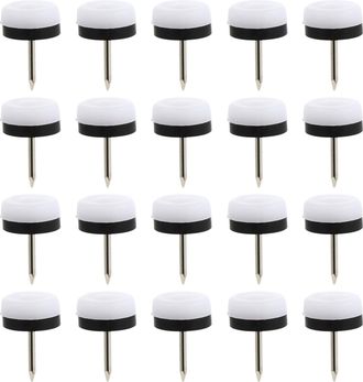 Artibetter 40 St&uuml;ck Teiliges M&ouml;belgleiter mit Nagel &Oslash;mm rutschfeste Bodenschutz Pads f&uuml;r Stuhl Tischf&uuml;&szlig;e Geeignet f&uuml;r Holzst&uuml;hle Tische Schr&auml;nke Einfache Montage