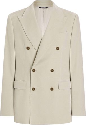 Dolce & Gabbana blazer &agrave; revers pointus - Tons neutres