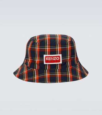 Kenzo Chapeau bob en coton à carreaux