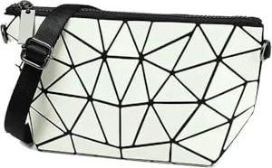 Generic NYSBH Sac &agrave; bandouli&egrave;re pour femme avec cha&icirc;ne et motif g&eacute;om&eacute;trique lumineux, blanc