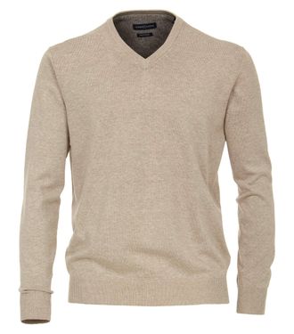Casamoda Herren Pullover mit V-Ausschnitt (004430), Größe:5XL, Farbe:Sand (657)