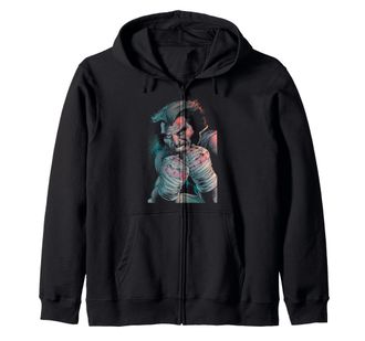 MARVEL X-Men Wolverine Logan Fists Up Fighting Snarling Face Kapuzenjacke