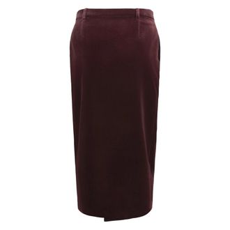 Saint Laurent Samtrock mit Seidenfutter - - Skirts - Damen - Lila - S