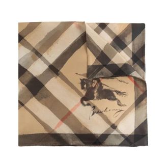 Burberry Homme, Accessoires, Multicolore, Taille: ONE Size Watercolour Check Silk Scarf