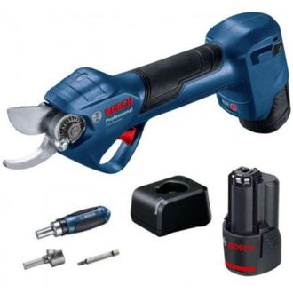 Bosch Pro Pruner Professional Akku Astschere 12 v ( 06019K1021 ) + 2x Akku 3,0 Ah + Ladeger&auml;t - Bosch