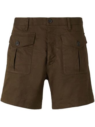 Dsquared2 short droit à poches cargo - Vert