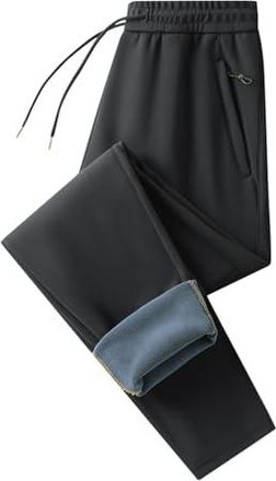 Generic Pantalon l&eacute;ger pour homme pour le printemps et lext&eacute;rieur, cordon de serrage, coupe droite, confortable, gris fonc&eacute;, 5XL