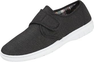 Jo & Joe Chaussures en toile à fermeture tactile pour homme, charbon, 46 EU