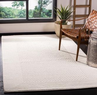 Safavieh Naturfaser Teppich für Wohnzimmer, Esszimmer, Schlafzimmer - Natural Fiber Collection, Kurzer Flor, Elfenbein, 200 x 300 cm