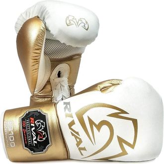 Rival Rival Boxing Handschuhe RS100 Wei&szlig; Gold Training Sparring Professionell - Wei&szlig;, Gold, 16oz