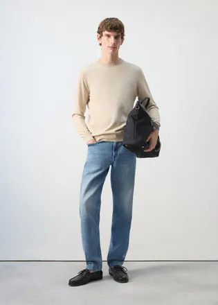 Mango Jean Bob regular-fit bleu moyen - Homme - 38 - MANGO MAN