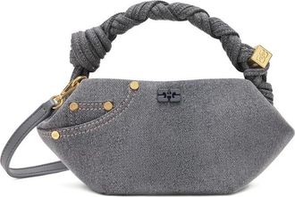 Ganni Femme, Sacs, Gris, Taille: ONE Size Sac &agrave; main tress&eacute; avec poign&eacute;e sur le dessus