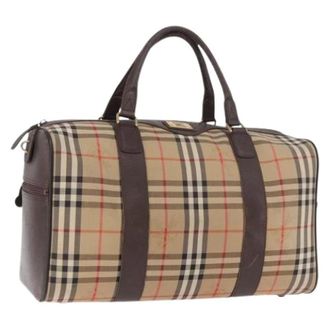 Burberry Sac Boston Pre-owned - Femme - Pre-owned - Beige - Taille: ONE Size
