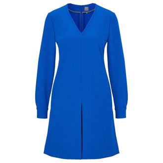 HUGO BOSS Ditama Kleid A-Linie für Damen Langärmlig (Blau)