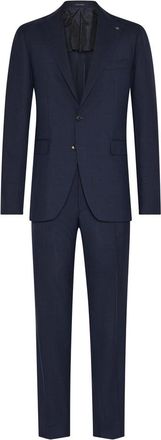 Tagliatore Dreiteiliger Anzug mit Einreiher-Sakko und Anzugweste aus Schurwolle in