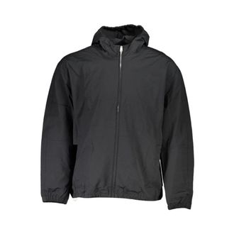 Calvin Klein Schwarze Baumwoll Herrenjacke Wasserdicht Kapuze - - Jackets - Herren - Schwarzk - S