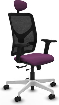 Piqueras y Crespo Schreibtischstuhl, verstellbare Armlehnen, h&ouml;henverstellbare Lendenwirbelst&uuml;tze und festes Kopfteil, ausgestattet mit Syncro/Traslack und Schneidescha