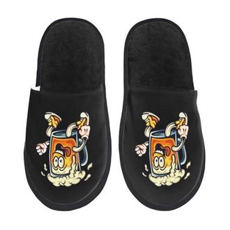 Generic Pantoufles Un Verre De Bi&egrave;re Qui Coule Chaussons Respirantes Hiver Chaussures Pour Homme Ext&eacute;rieur Unisex L