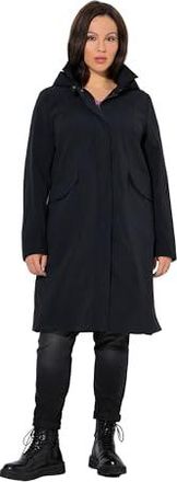 Ulla Popken Femme Grandes Tailles Parka Technique HYPRAR &agrave; Capuche, mod&egrave;le d&eacute;perlant Noir 54+ 844209100-54+