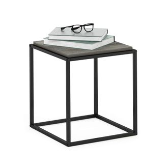 Furinno Moretti Modern Lifestyle Stapelbares Regal, 1-stufiger, Französische Eiche Grau