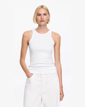 Arket Rippentr&auml;gerhemd Mit Racerback -Wei&szlig;