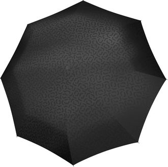 Reisenthel umbrella pocket classic in Signature Schwarz Hot Print - Kompakter Taschenschirm aus recycelten PET-Flaschen - Mit ergonomischem Griffdesign