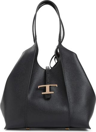 Tod's Tods Shopper & Totes - Black Grained Leather Shopper Bag - Gr. unisize - in Schwarz - f&uuml;r Damen