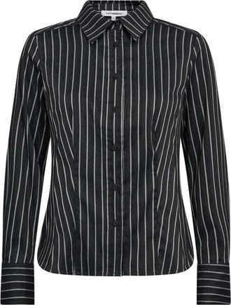 Co'Couture Femme, Blouses et Chemises, Noir, Taille: 36 FR SorinCC Stripe Fitted Shirt Bluse