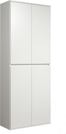 Trendteam Nevada - Mehrzweckschrank - Wei&szlig; - Schrank mit 4 T&uuml;ren, 6 Einlegeb&ouml;den und 1 Kleiderstange - (BxHxT) 74 x 191 x 34 cm - grifflose T&uuml;ren