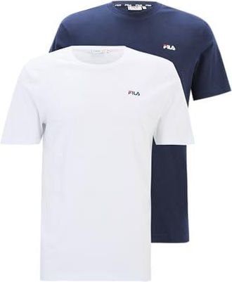 Fila Brod Tee/Double Pack T-Shirt, Noir/Blanc, 3XL Hommes