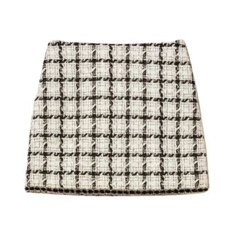 Twinset Femme, Jupes, Beige, Taille: 42 FR Minijupe Boucl&eacute; &agrave; Carreaux